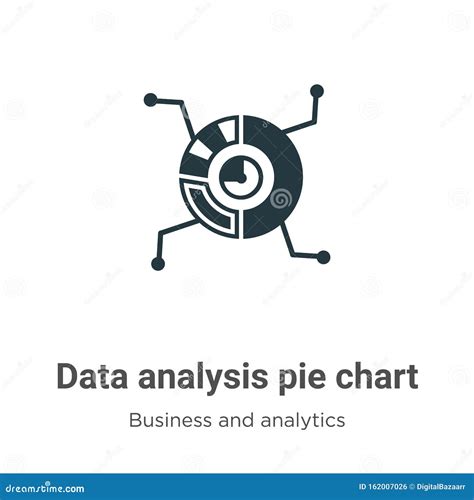 Data Analysis Pie Chart Vector Icon On White Background Flat Vector