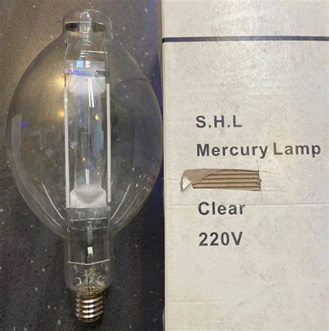 Elite 1000w S H L Uncoated Mercury Vapour Lamp Clear Glass E40 Bt 56