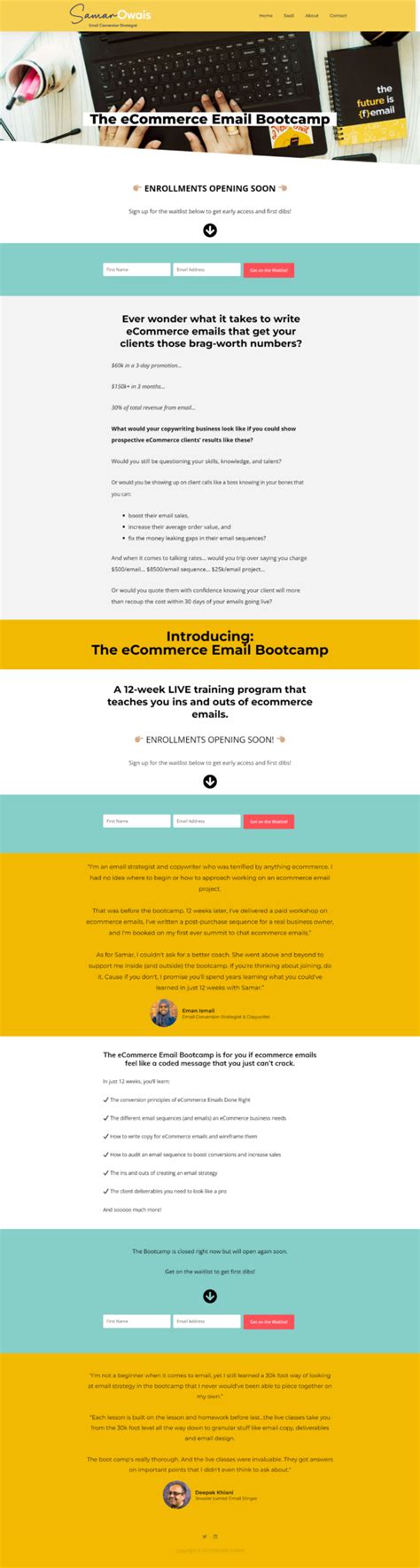 Samar Owais ECommerce Email Bootcamp