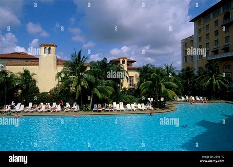 Usa Florida Miami Coral Gables Biltmore Hotel Swimming Pool Stock