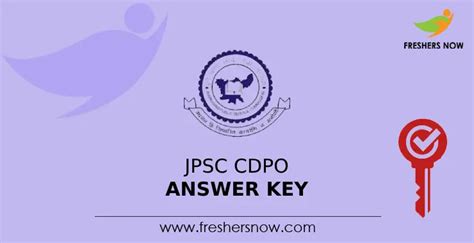 Jpsc Cdpo Mains Answer Key 2024 Exam Key Objections