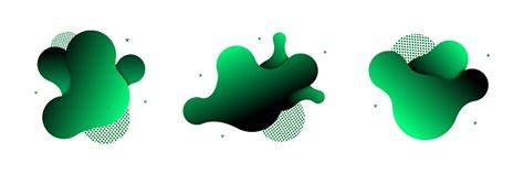 벡터 유체 는 흰색 배경에 현대적인 웹 사이트 및 그래픽 디자인에 대한 추상 적 기하학적 녹색과 검은 색 그라데이션 모양을 고립 동적 조성 및 액체 색상 요소의 개념 0명에