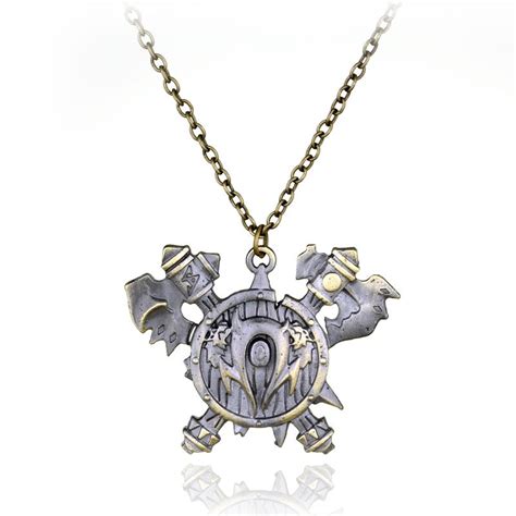 WOW World Of Warcraft Tribal Alliance Logo Necklace Pendant Vintage