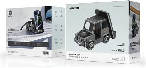 Green Lion G Wag 6 In 1 Wireless Charger With Digital Clock Display