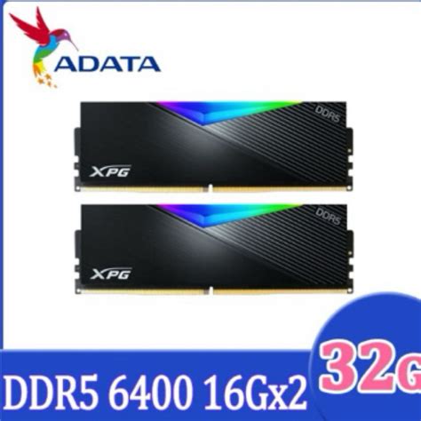 Adata 威剛 Xpg Lancer Ddr5 6400 32gb 16gx2 Rgb 桌上型超頻記憶體 黑色 蝦皮購物