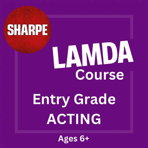 Lamda Acting Course Entry Level Sharpe Dancewear