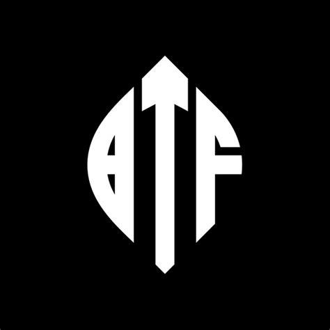 Premium Vector Btf Circle Letter Logo Design With Circle And Ellipse