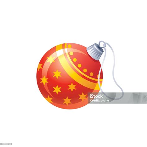 3d 현실 상징의 벡터 그림입니다 귀여운 나무 공 장식 붉은 황금 메리 크리스마스와 겨울 휴일 아이콘 흰색 배경에 고립 복고풍 크리스마스 디자인 요소 만화 로고 플랫 12