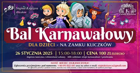 Bal Karnawałowy dla dzieci 26 01 2025 Zamek Kliczków