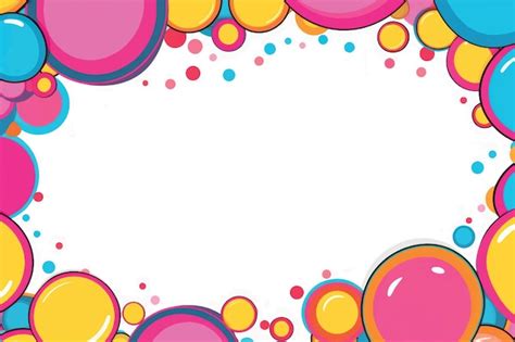 Colorful Bubble Frame Design Premium Ai Generated Vector