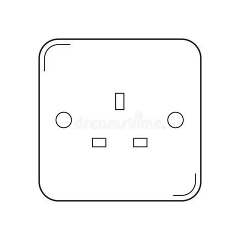 Sockets Icon Type K Ac Power Sockets Realistic Illustration Stock