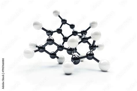 Anthracene Molecular Structure Skeletal Formula Isolated On White