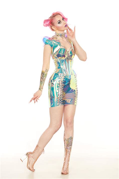 Artifice Products Holographic Pvc Underbust Corset Artifice Clothing