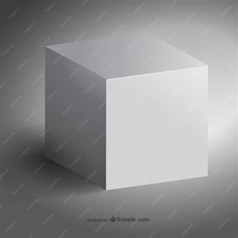 Premium Vector 3d White Cube