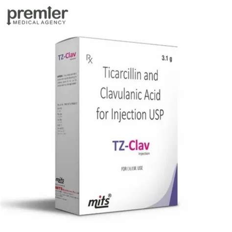 TZ CLAV Ticarcillin Clavanic Acid Injection MITS At 3450 Vial