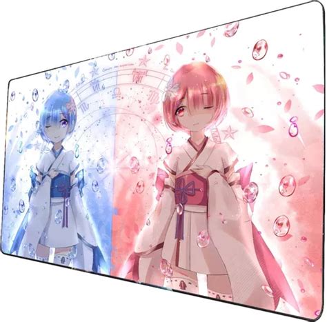 Mouse Pad Largo Kimonos Ram Y Rem Arte Re Zero Anime 60x90cm Xxl Meses Sin Interés