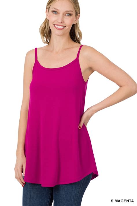 Zenana Women And Plus Front And Back Reversible Spaghetti Strap Flowy