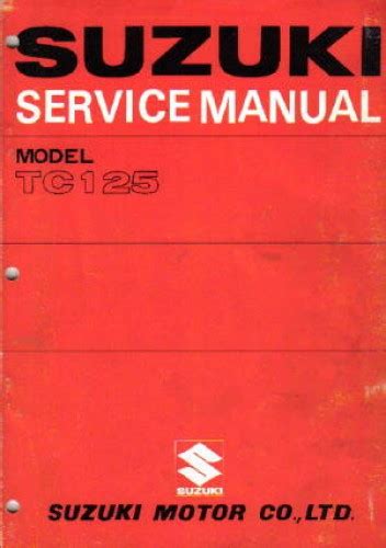 1972 1977 Suzuki Tc125 Motorcycle Service Manual Supplement