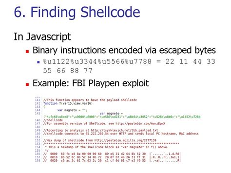 Part 6 Special Topics Chapter 19 Shellcode Analysis Ppt Download