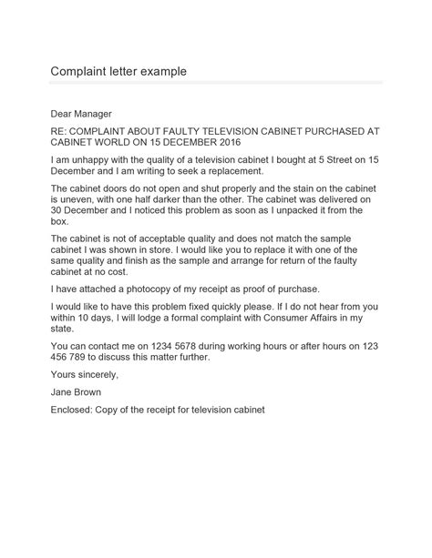46 Sample Letter Of Complaint CeanRheiss