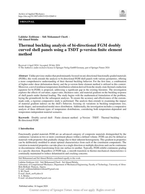 Thermal Buckling Analysis Of Bi Directional Fgm Doubly Curved Shell