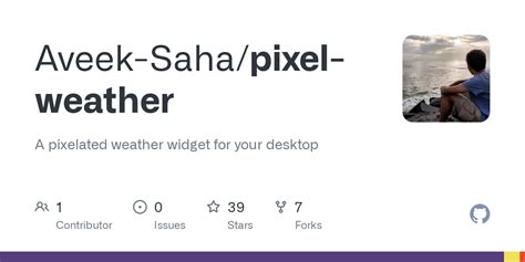 Github Aveek Saha Pixel Weather A Pixelated Weather Widget For Your Desktop