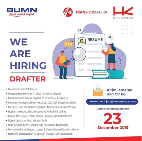 Lowongan Kerja PT Hutama Karya Persero Deadline 23 Desember 2019