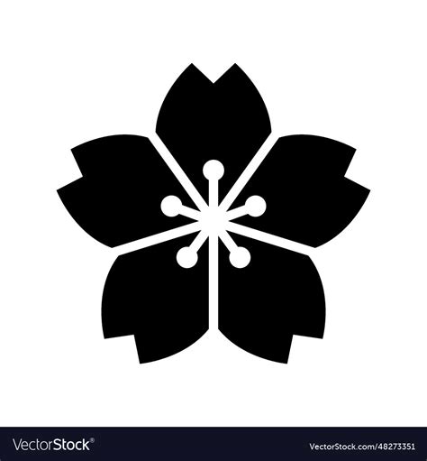 Sakura Icon Royalty Free Vector Image Vectorstock