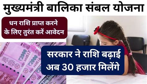 Mukhyamantri Balika Sambal Yojana Rajasthan 2024 Apply Online