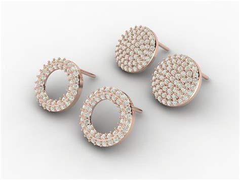 2 Simple Circle 3d Print Earing 3d Model 3d Printable Cgtrader