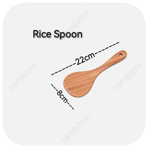 Ready Stock 4pcs Set Wooden Cooking Utensil Senduk Kayu Asli Spatula