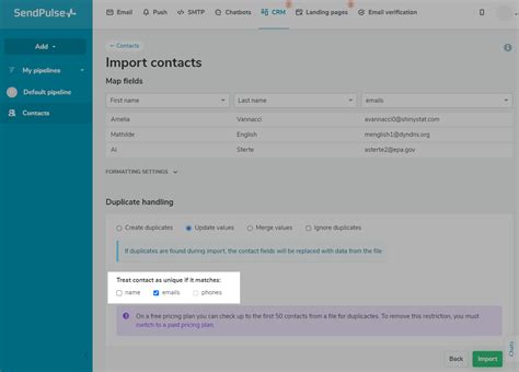 Import Contacts To Your Crm Sendpulse