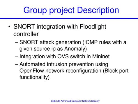 ppt openflow based firewall with embedded ids powerpoint presentation