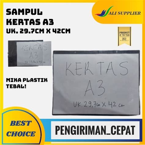 Jual Cover Kertas A3 Sampul Plastik Mika Tebal Pelindung Kertas