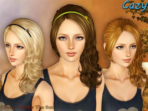 Sims 3 Hair Resource Cazy 104 Under The Sun Female All Ages
