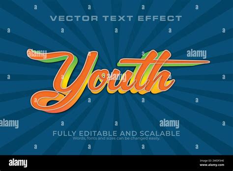 Youth D Text Effect Editable Eps File Word And Font Can Be Changed