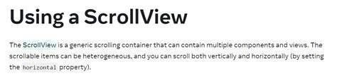 Scrollview And List Views