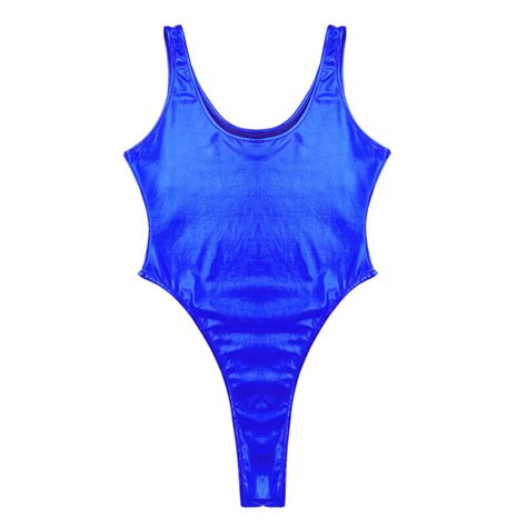 Women One Piece High Cut Thong Bodysuit Bikini Monokini Swimsuit