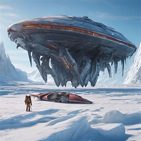 Premium Photo A Team Of Explorers Discovers A Crashed Alien