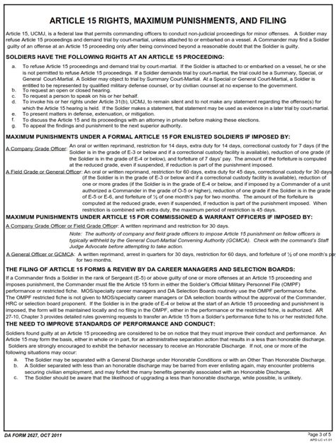 Da Form 2627 Record Of Proceedings Under Article 15 Ucmj Army Pubs Da Form