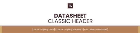 Datasheet Classic Header Templates Edit Online And Download Example