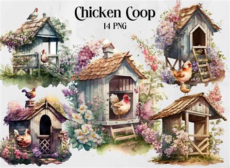 Watercolor Chicken Clipart Chicken Png Chicken And Chicks Clipart