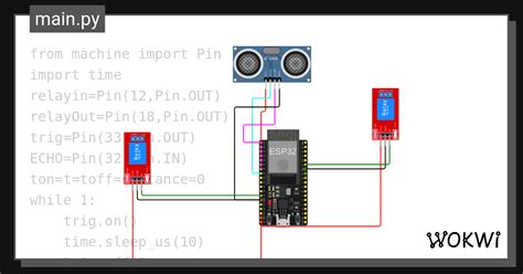Esp32RelayUltraSon Water Tank Controlling System Wokwi ESP32 STM32