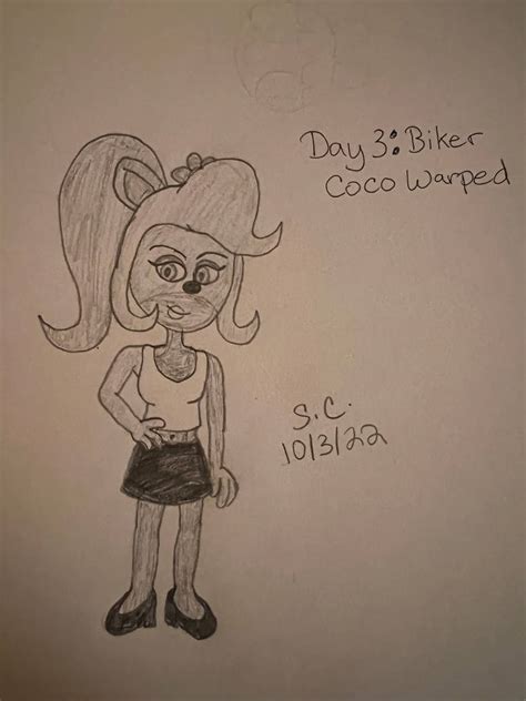 Inktober 2022 Day 3 Biker Coco Warped By Potoroogirl95 On Deviantart