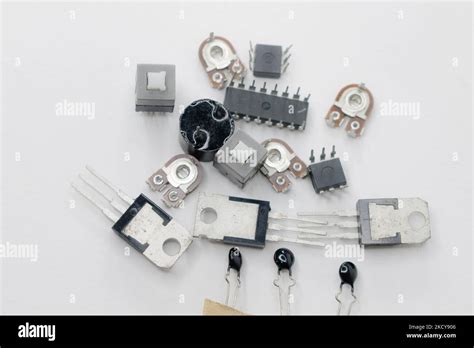Multiple Electronic Items Isolated On A White Background Equipments Used In Electronic Items