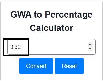 Simple GWA To Percentage Calculator Philippines