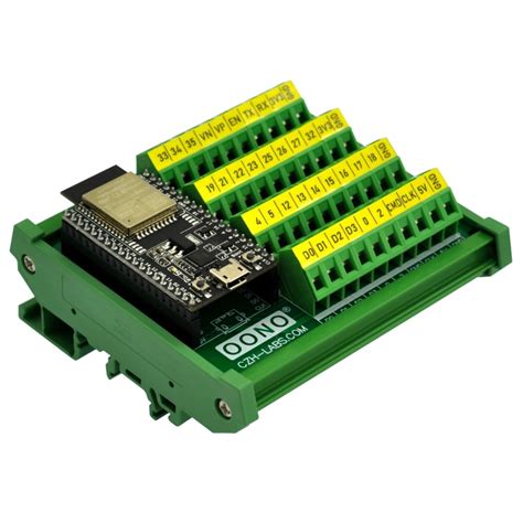 Din Rail Mount Screw Terminal Block Breakout Module Board For Esp32 Devkitc