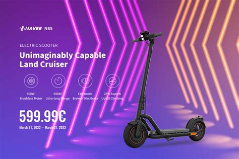 NAVEE launches N65 in Europe: electric scooter with 10-inch tires and ...