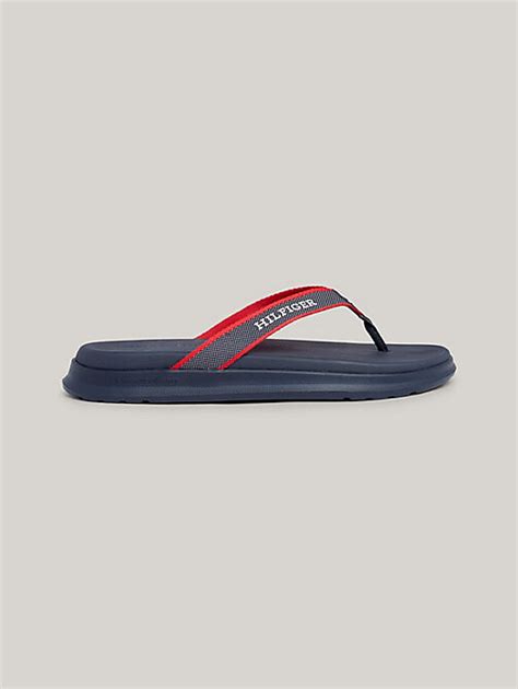 Tommy Hilfiger Monotype Logo Webbing Strap Flip Flops Shopstyle