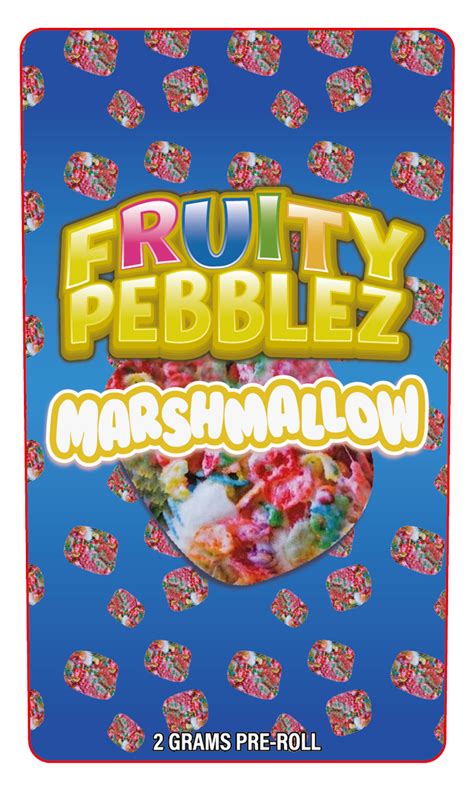 Fruity Pebblezz Marshmallow 2 Gram Pre Roll Holographic Labelingstick